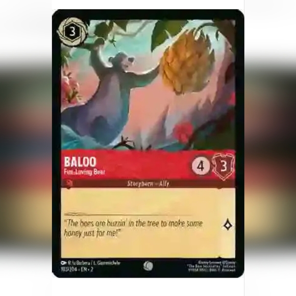 Disney | Toys | Baloo Jungle Book Disney Lorcana Trading Card Tcg Foil ...